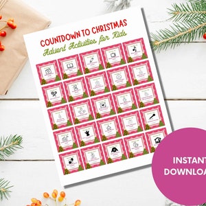 Printable Family Christian Christmas Activities Advent Calendar,kids ...