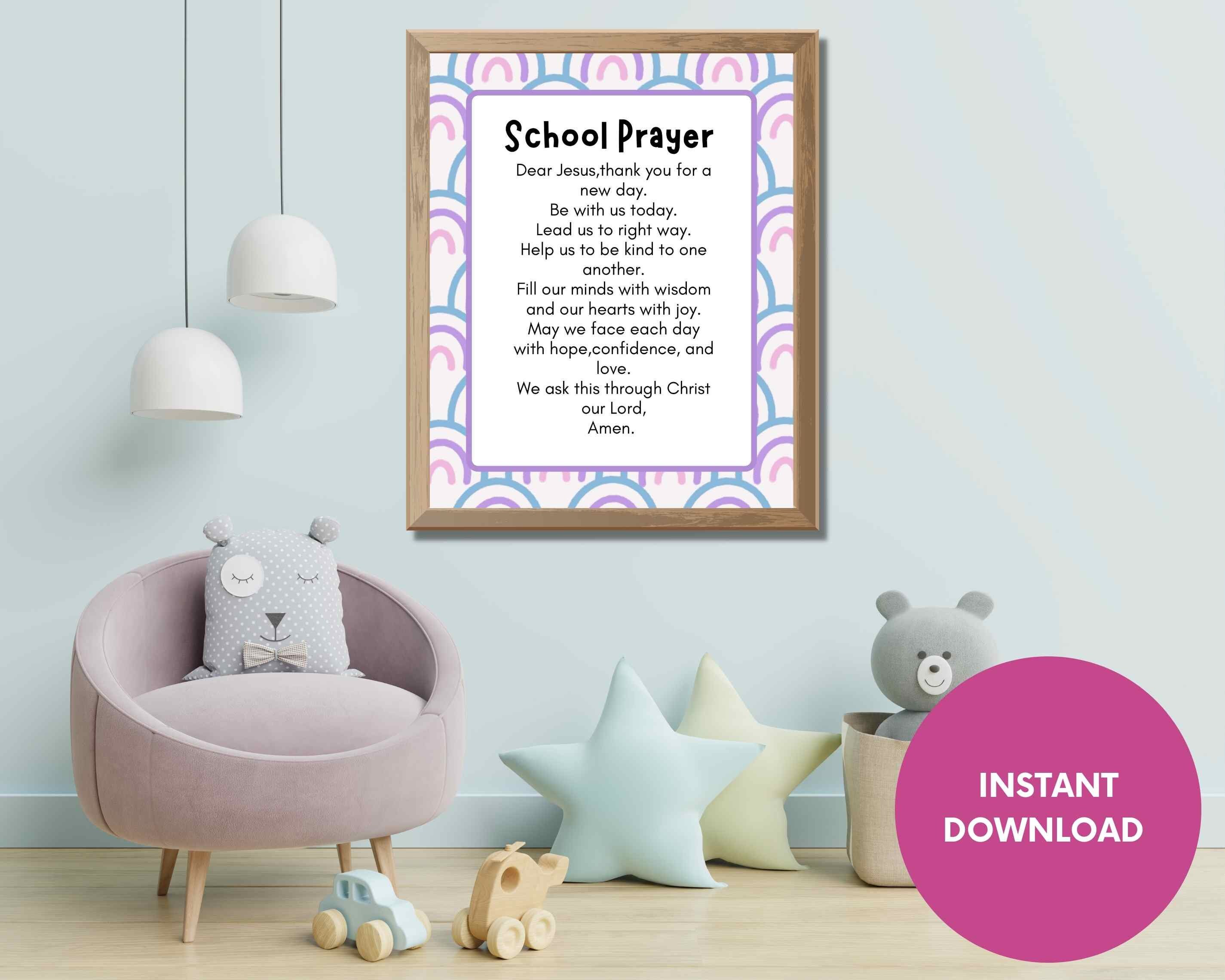 School Prayer Printable: Christian Classroom Decor (digital Download ...