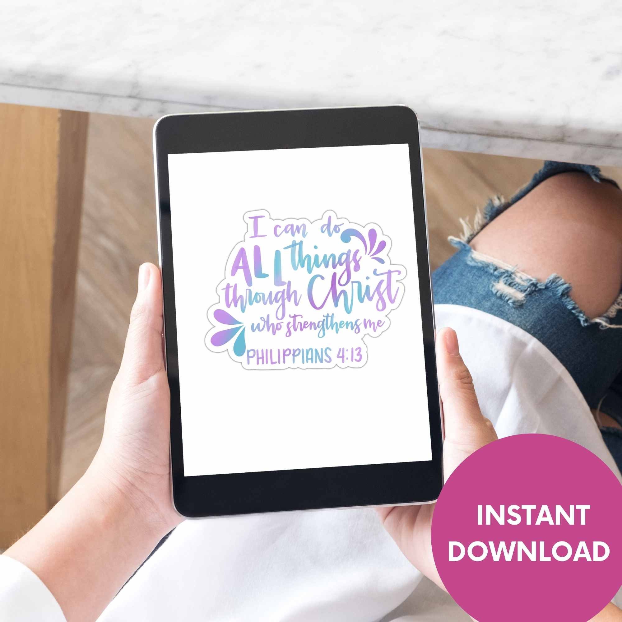 Christian Faith Bible Verse Jesus Digital Stickers for Bible - Etsy