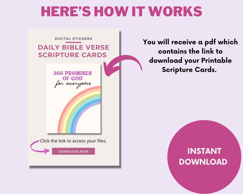 366 Promises of God Scripture Cards: Bible Verse Encouragement (PDF) - Etsy