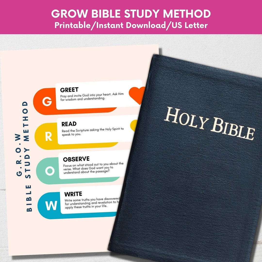 Printable GROW Bible Study Tool for Beginners,christian Devotional ...