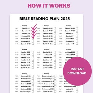2026 Bible Reading Plan: Christian Scripture, Weekly Log (printable) - Etsy