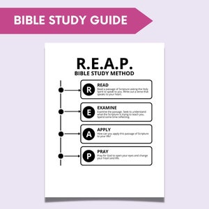 Printable REAP Bible Study Method for Youth Group,christian Bible Study ...