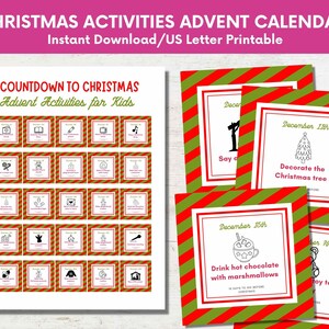 Printable Family Christian Christmas Activities Advent Calendar,kids ...