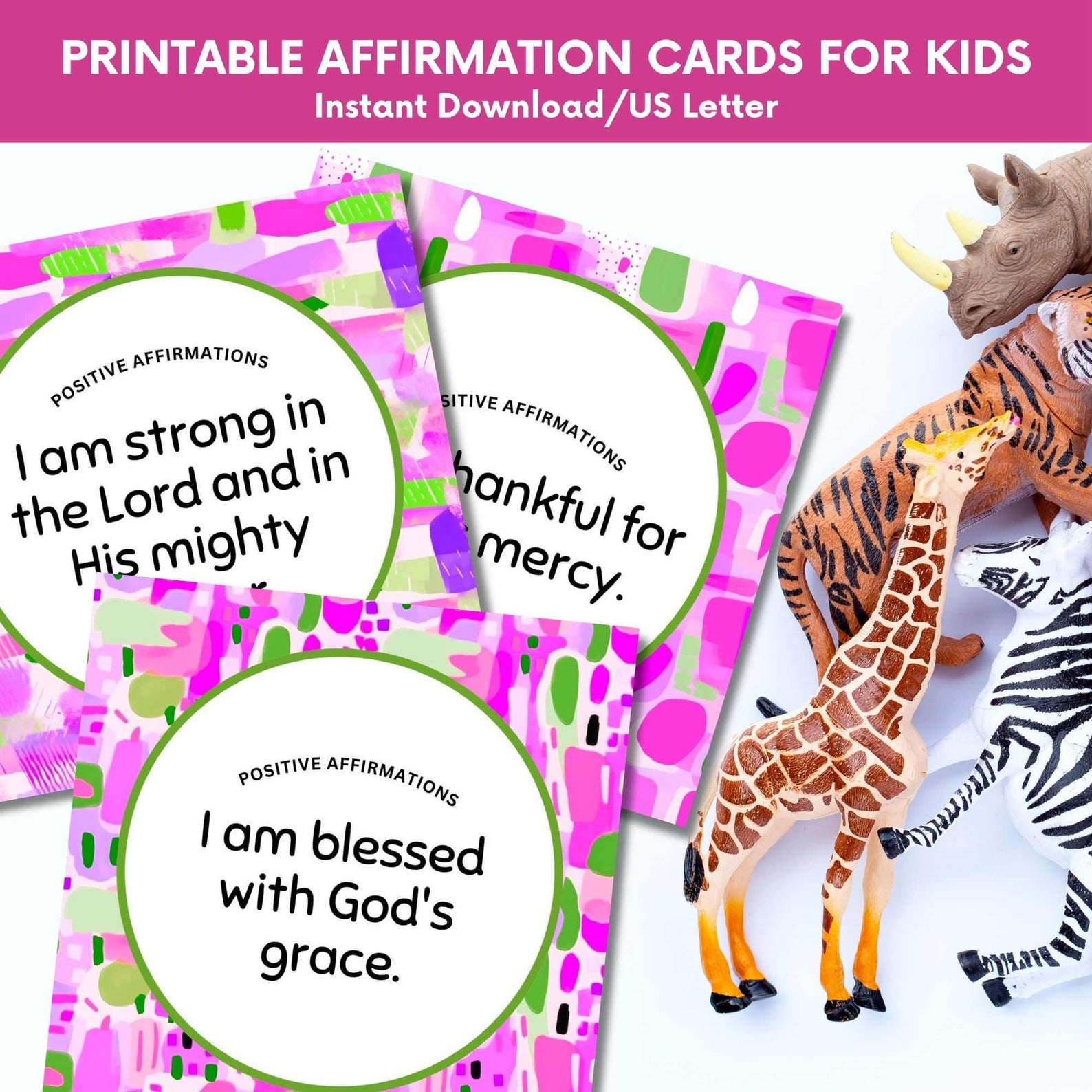 Faith Affirmation Cards for Kids: Printable Lunchbox Notes (PDF) - Etsy