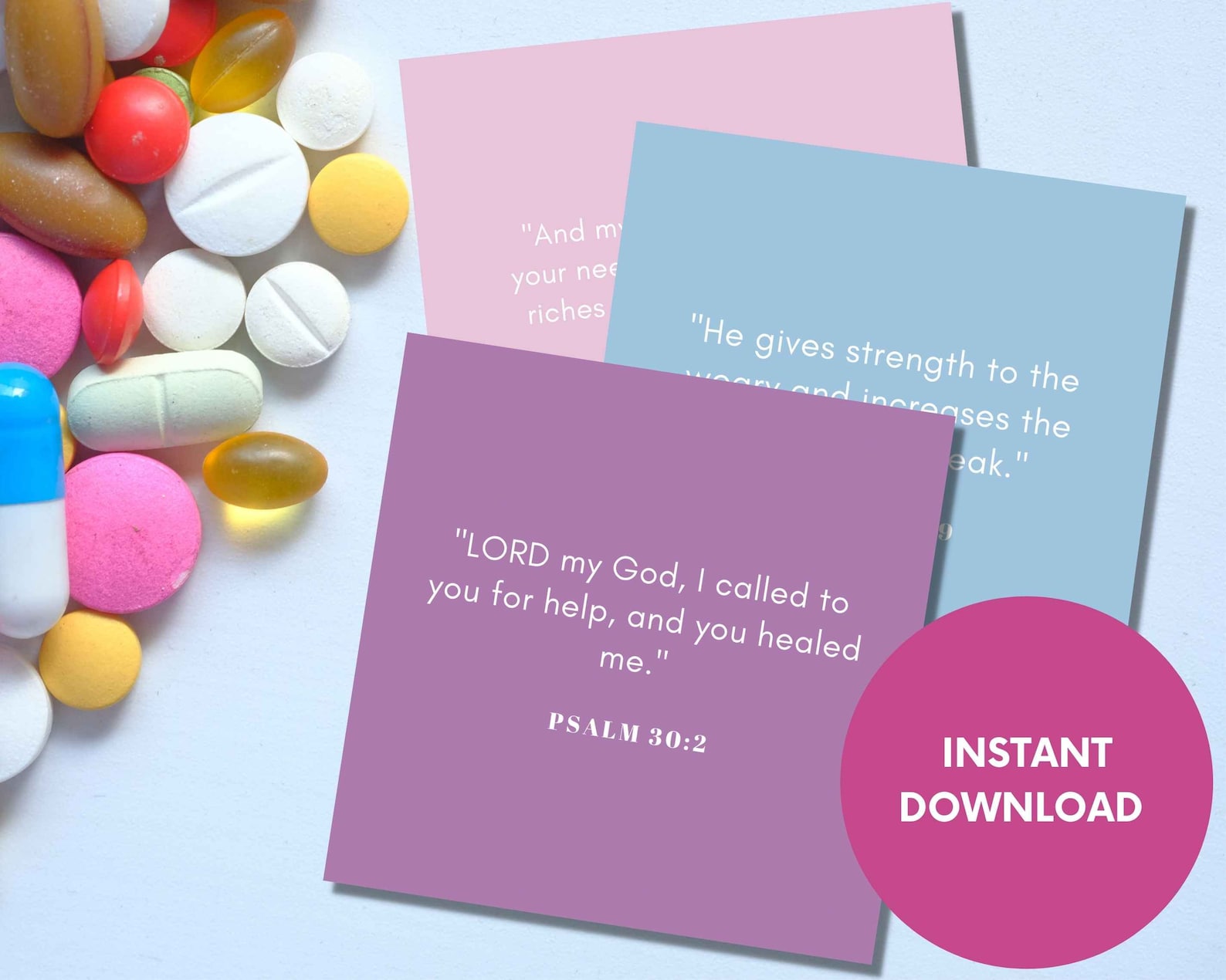 Healing Bible Verse Cards: Cancer Support Gift (instant Download) - Etsy