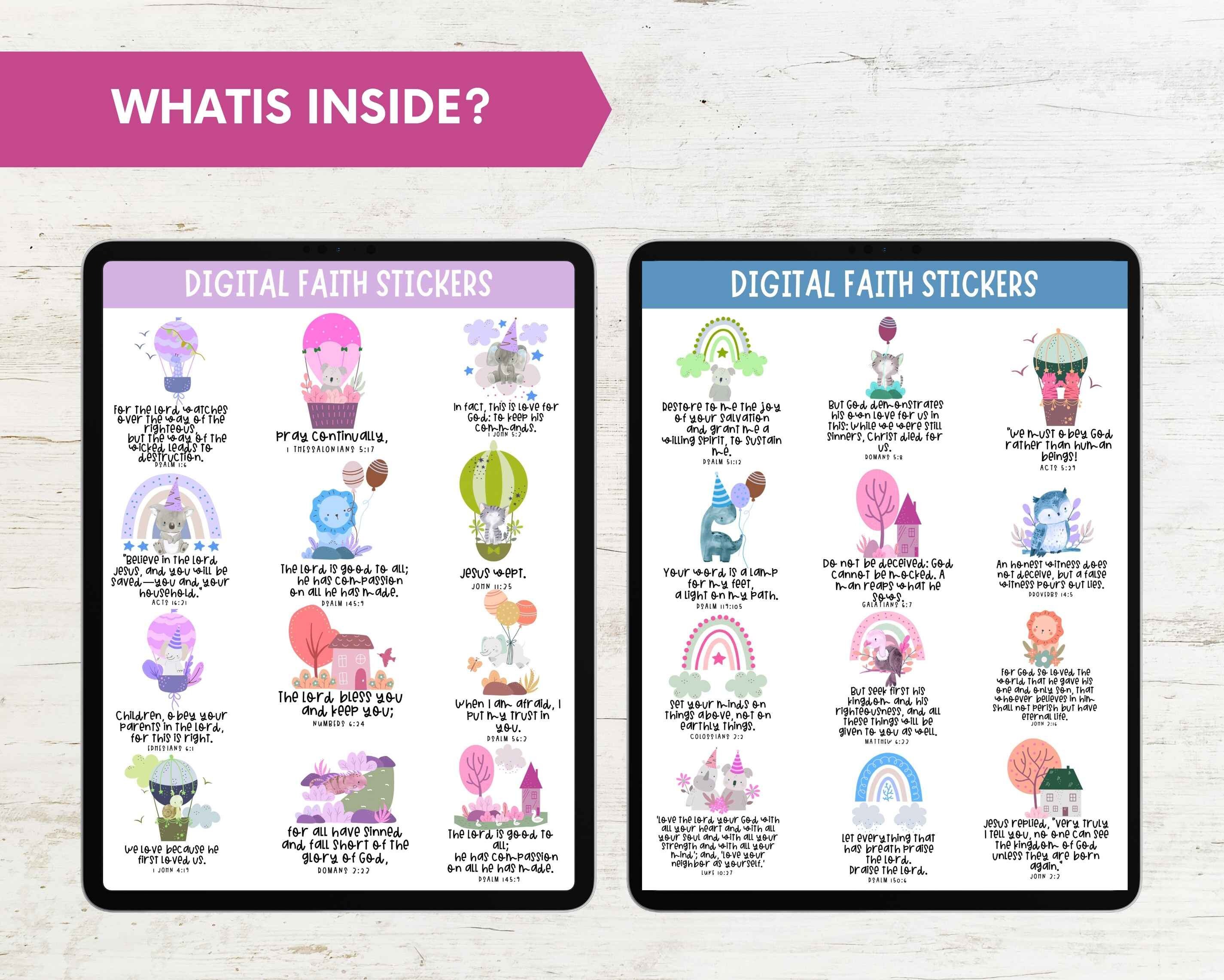 52 Verses Bible Journaling Digital Stickers,encouragement Motivation ...