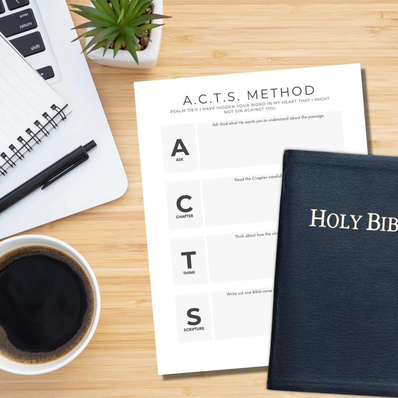Printable ACTS Bible Study Tool for Beginners,christian Devotional ...