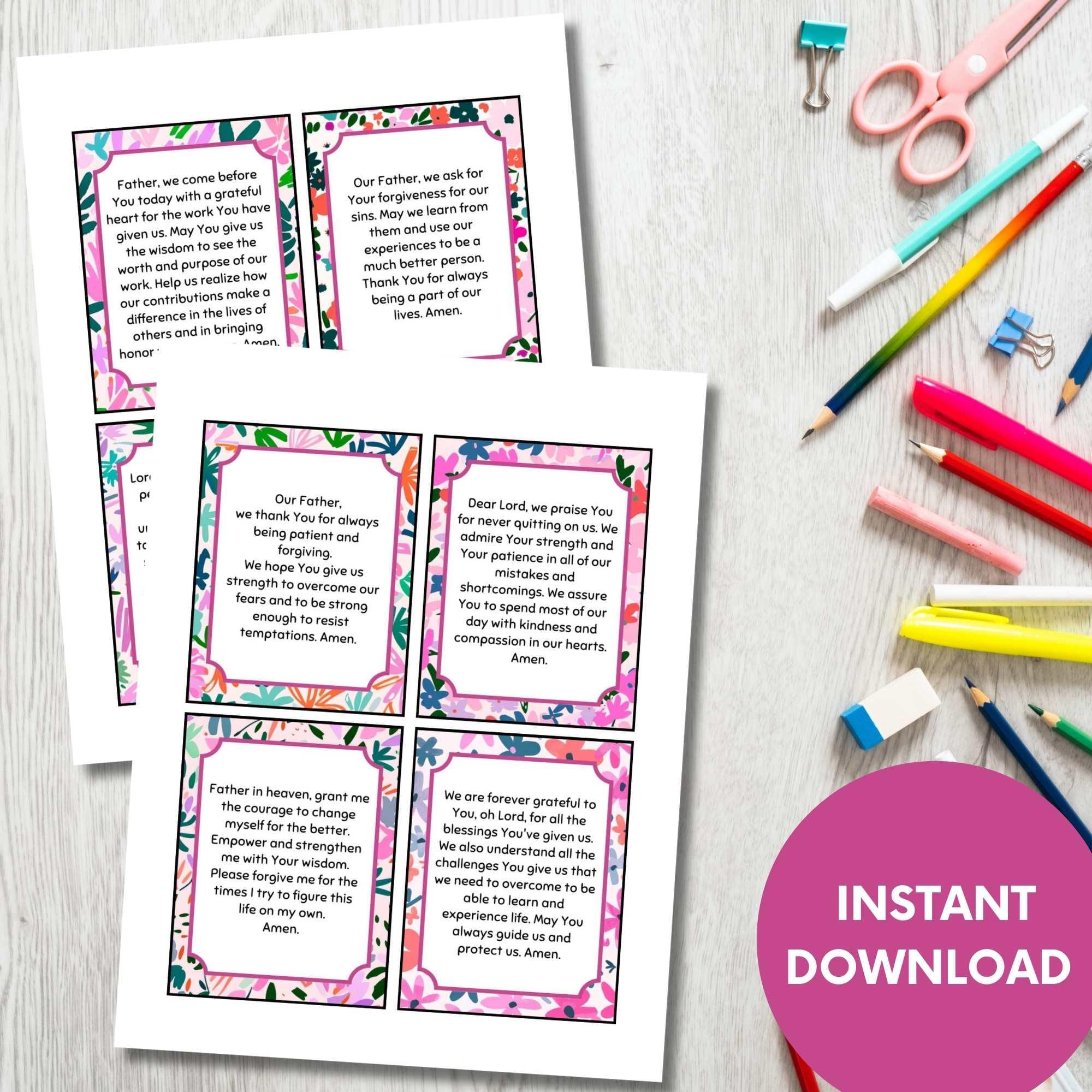52 Printable Scripture Cards for Women,christian Prayer Card Set ...