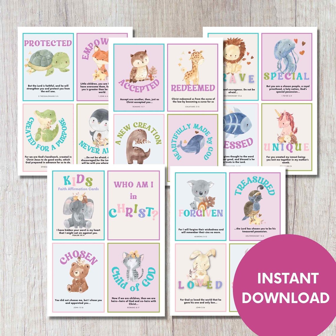 Faith Affirmation Cards Lunchbox Notes for Kids,encouragement Cards ...