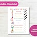 Sunday School Kids Worship Checklist Printable,church Activities for ...
