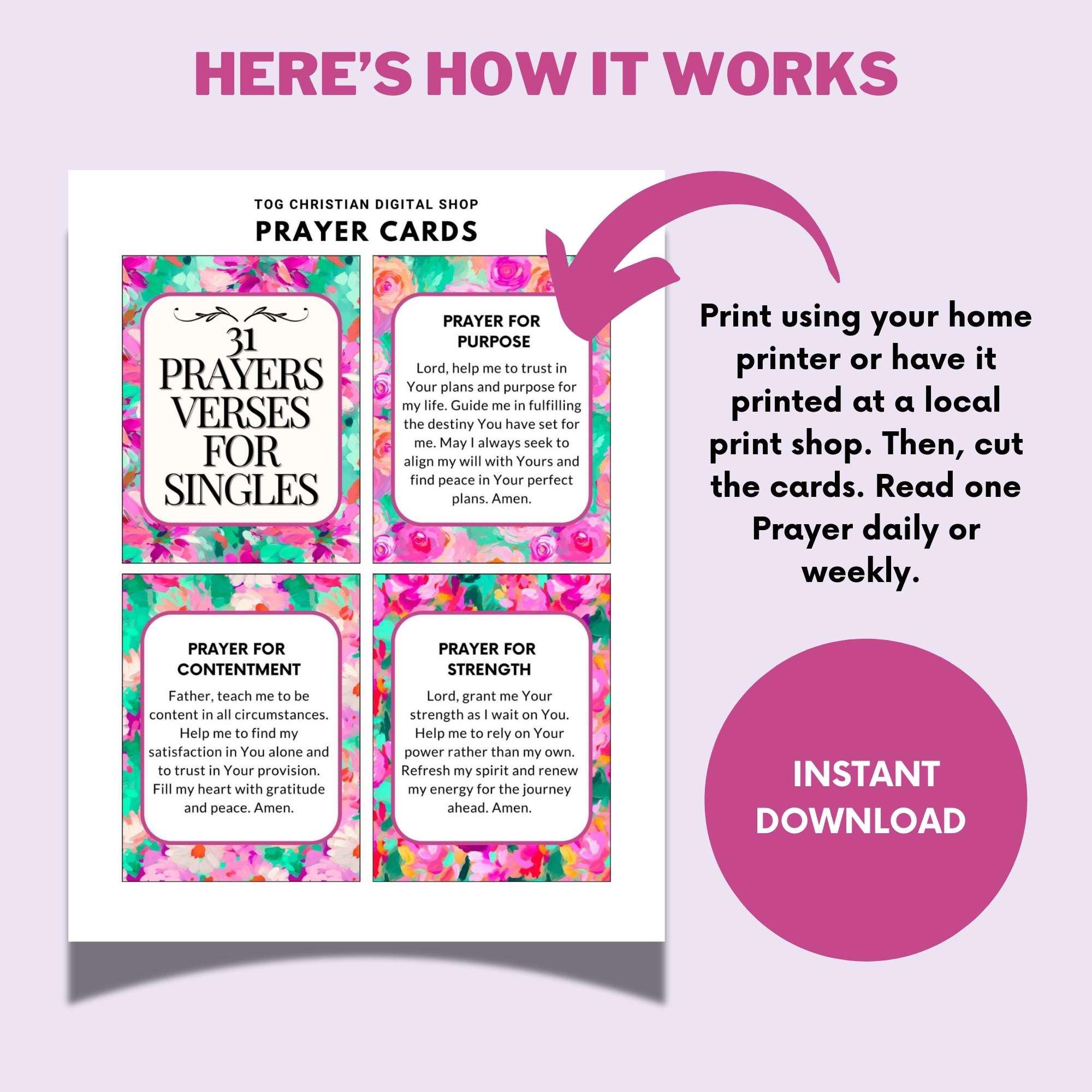 31-day Prayer Cards for Single Women: Christian Printables (digital ...