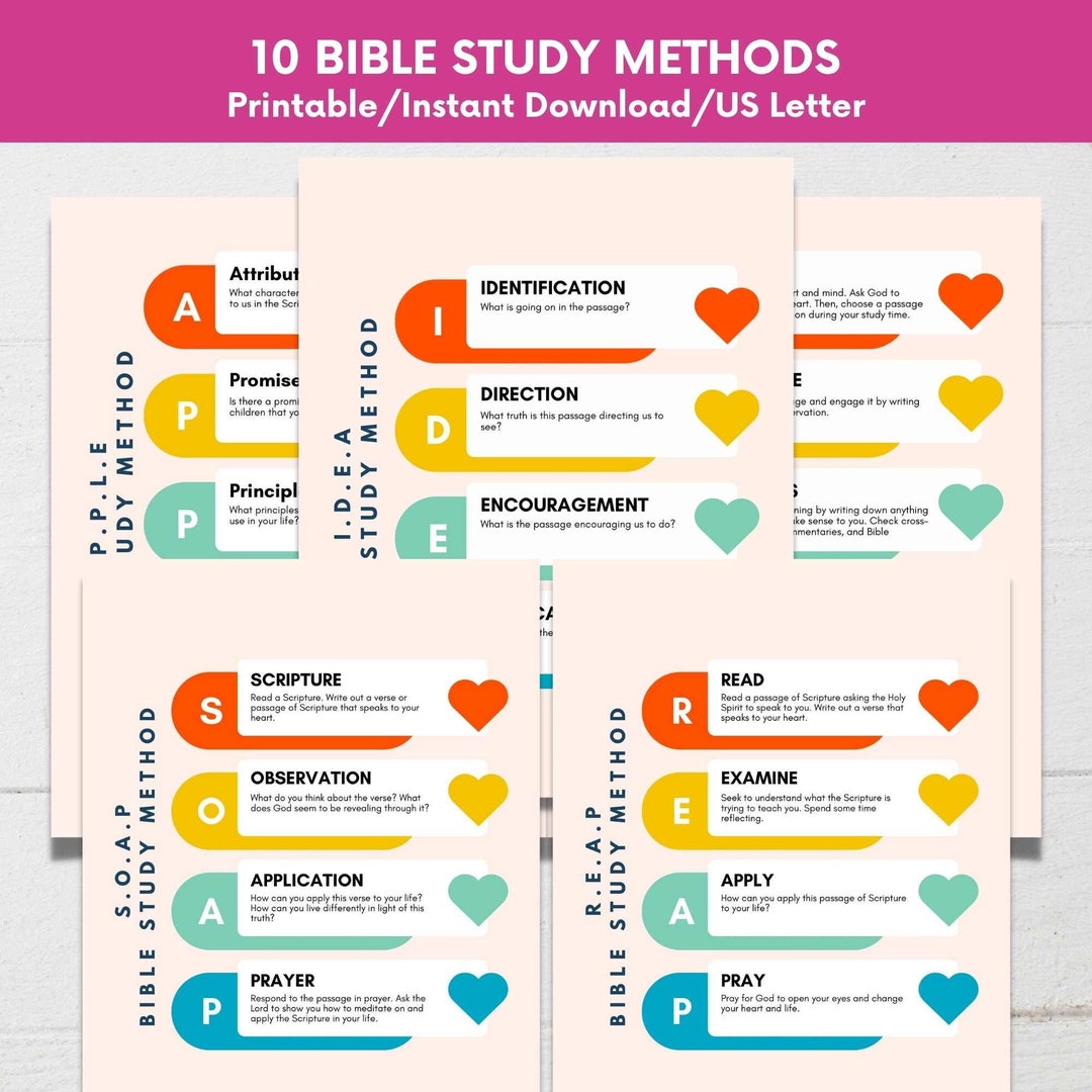 10 Beginners Simple Christian Bible Study Method,printable Bible Study ...