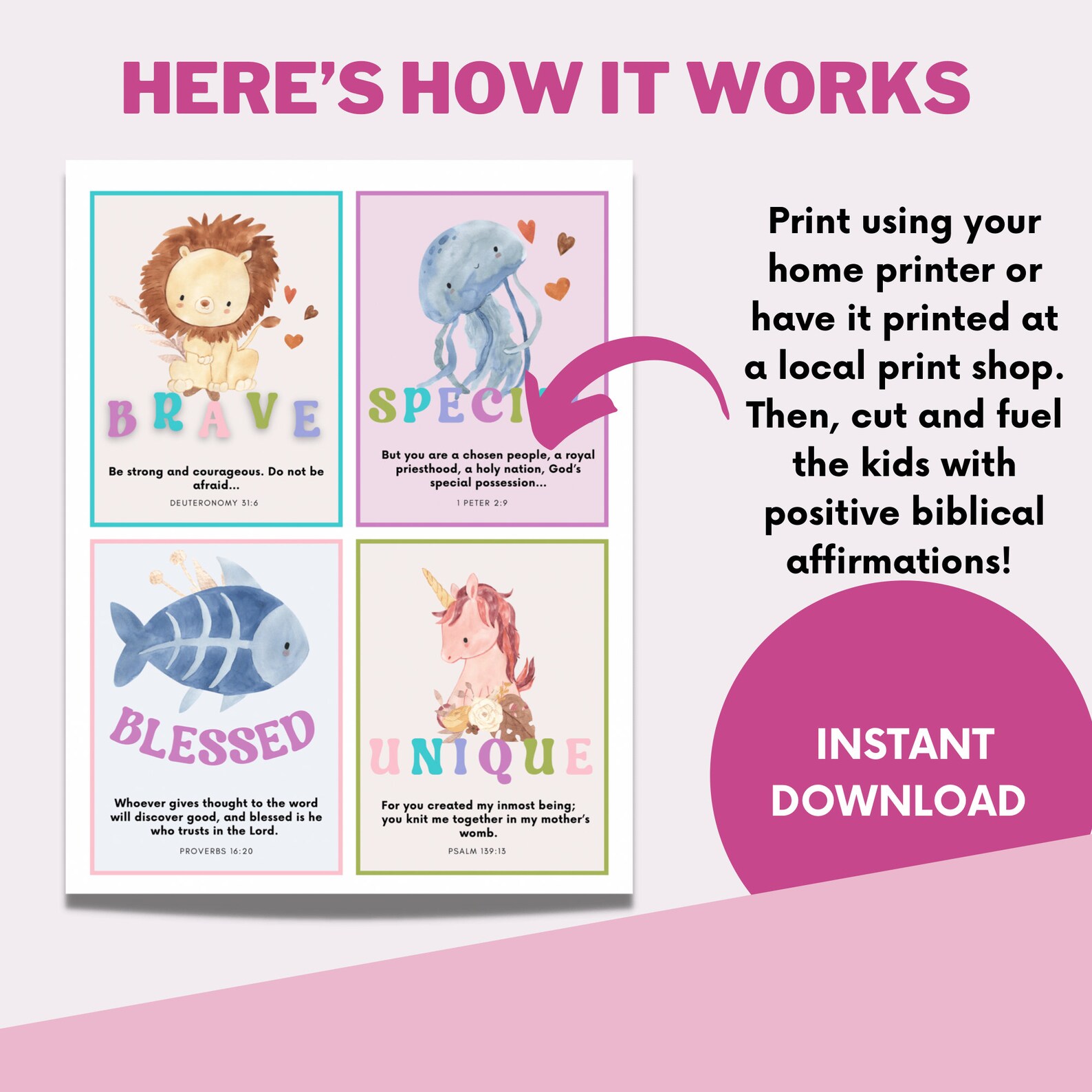 Faith Affirmation Cards Lunchbox Notes for Kids,encouragement Cards ...