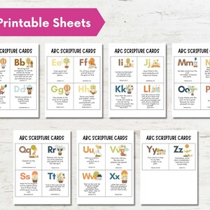 Kids ABC Animal Bible Verse Cards: Scripture Flashcards (digital ...