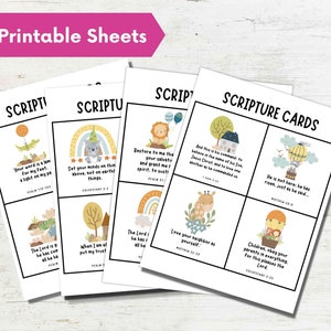 52 Bible Verse Scripture Flashcards Memory Verse,kids Christian ...