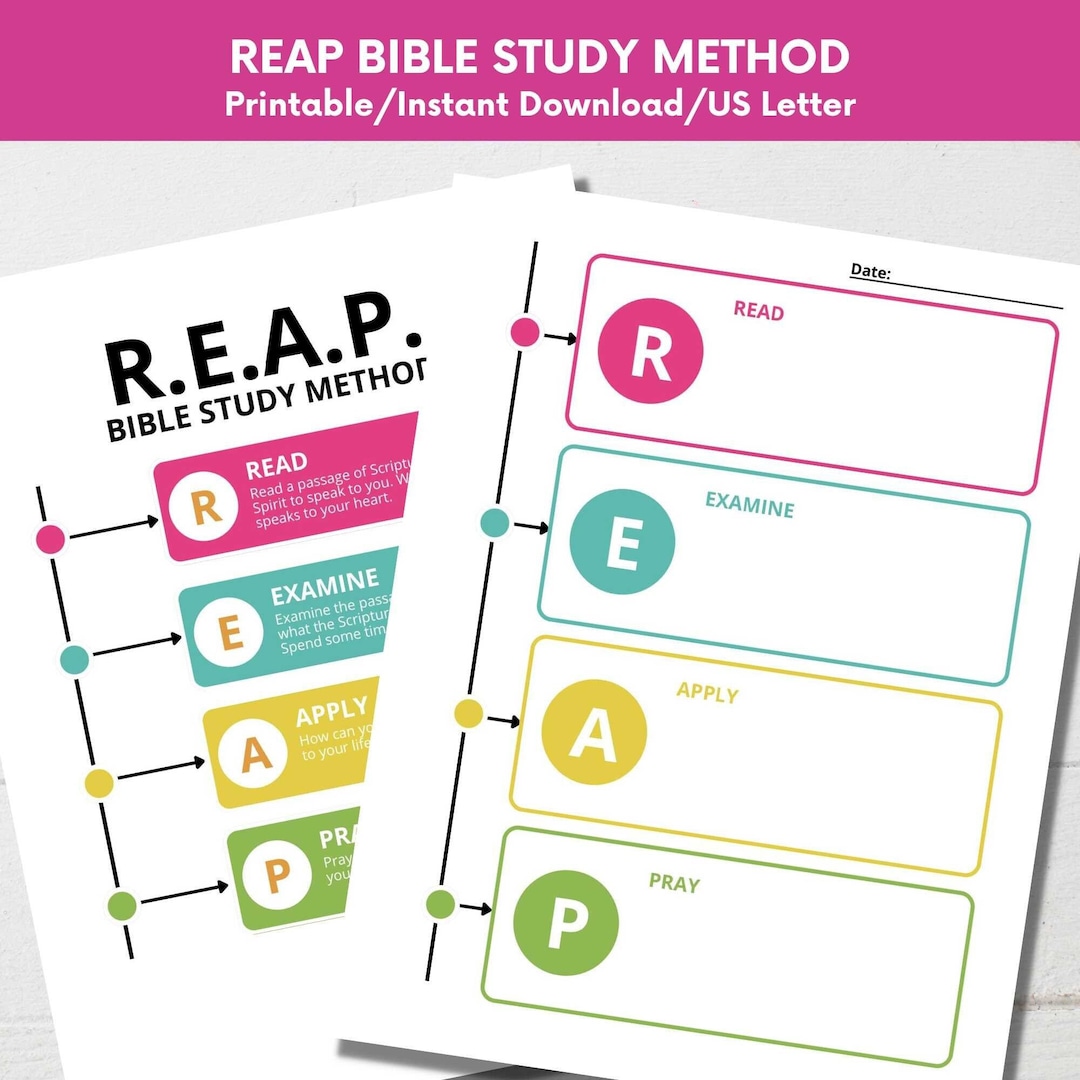 Printable REAP Bible Study Method for Youth Group,christian Bible Study ...