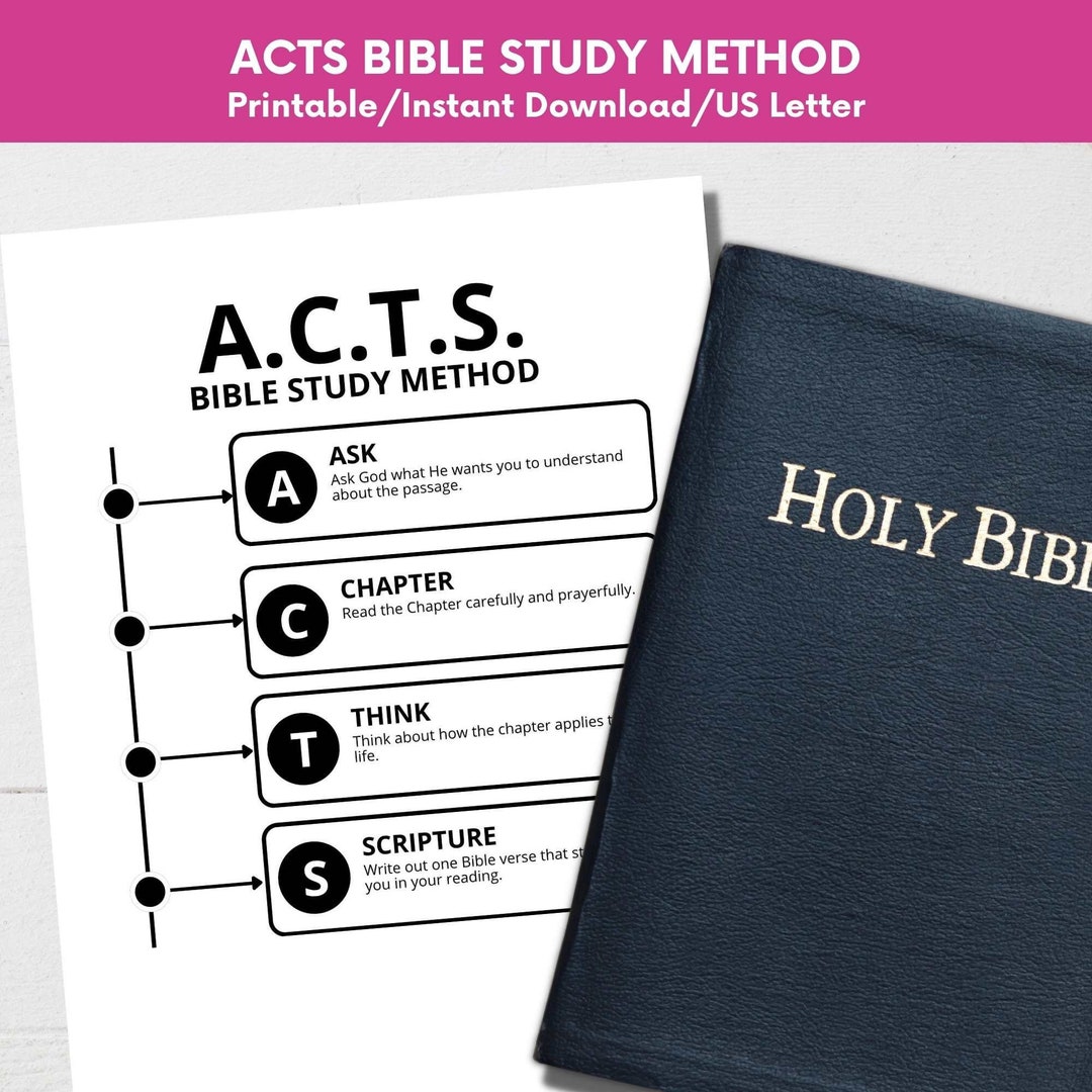 Printable ACTS Bible Study Tool for Beginners,christian Devotional ...