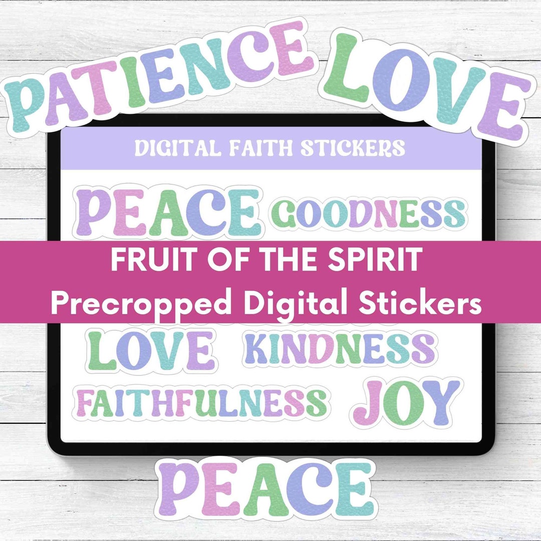 Pastel Fruit of the Spirit Digital Bible Sticker for Goodnotes ...