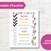 Sunday School Kids Worship Checklist Printable,church Activities for ...