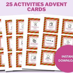 Printable Family Christian Christmas Activities Advent Calendar,kids ...