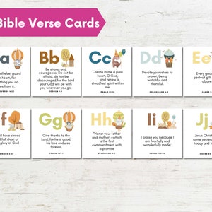 Kids ABC Animal Bible Verse Cards: Scripture Flashcards (digital ...