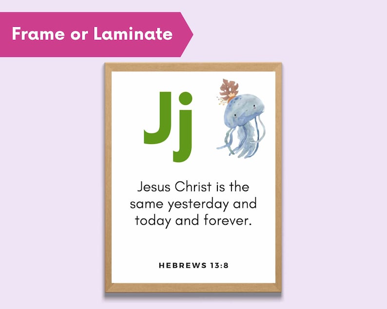 Kids Printable Alphabet Bible Verse Cards From A to Z,ABC Scripture ...