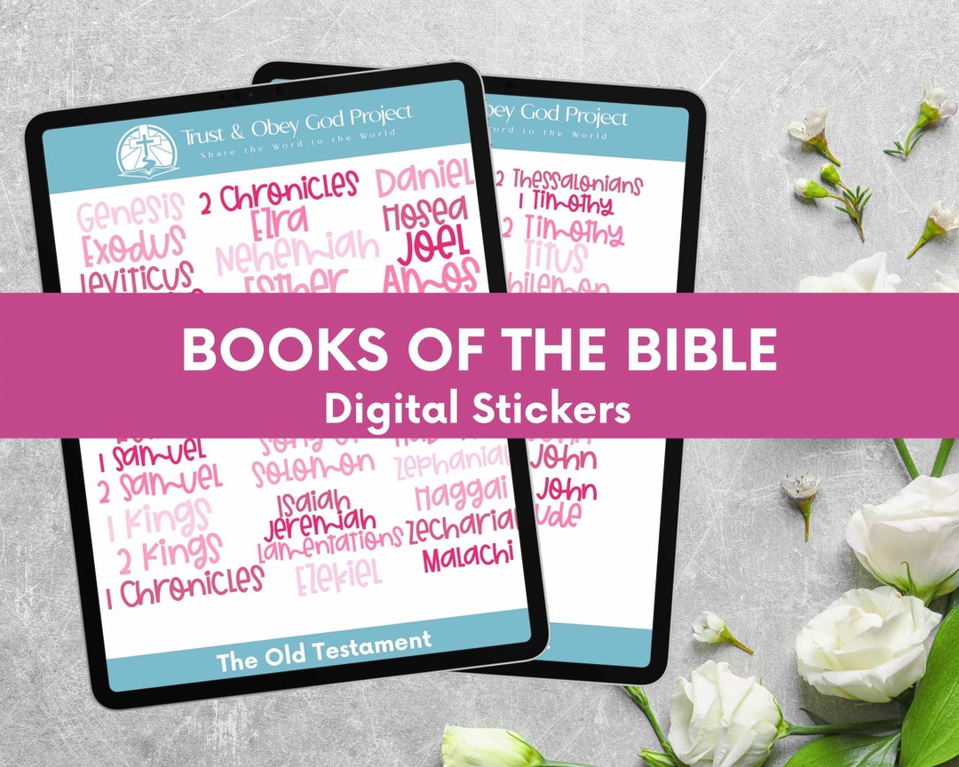 Books of the Bible Digital Stickers: Christian Planner (goodnotes PNG ...