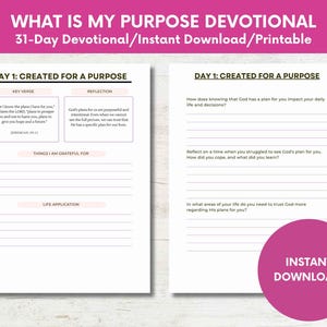 Discover Your Purpose:31 Day Printable Devotional for Christian Women ...