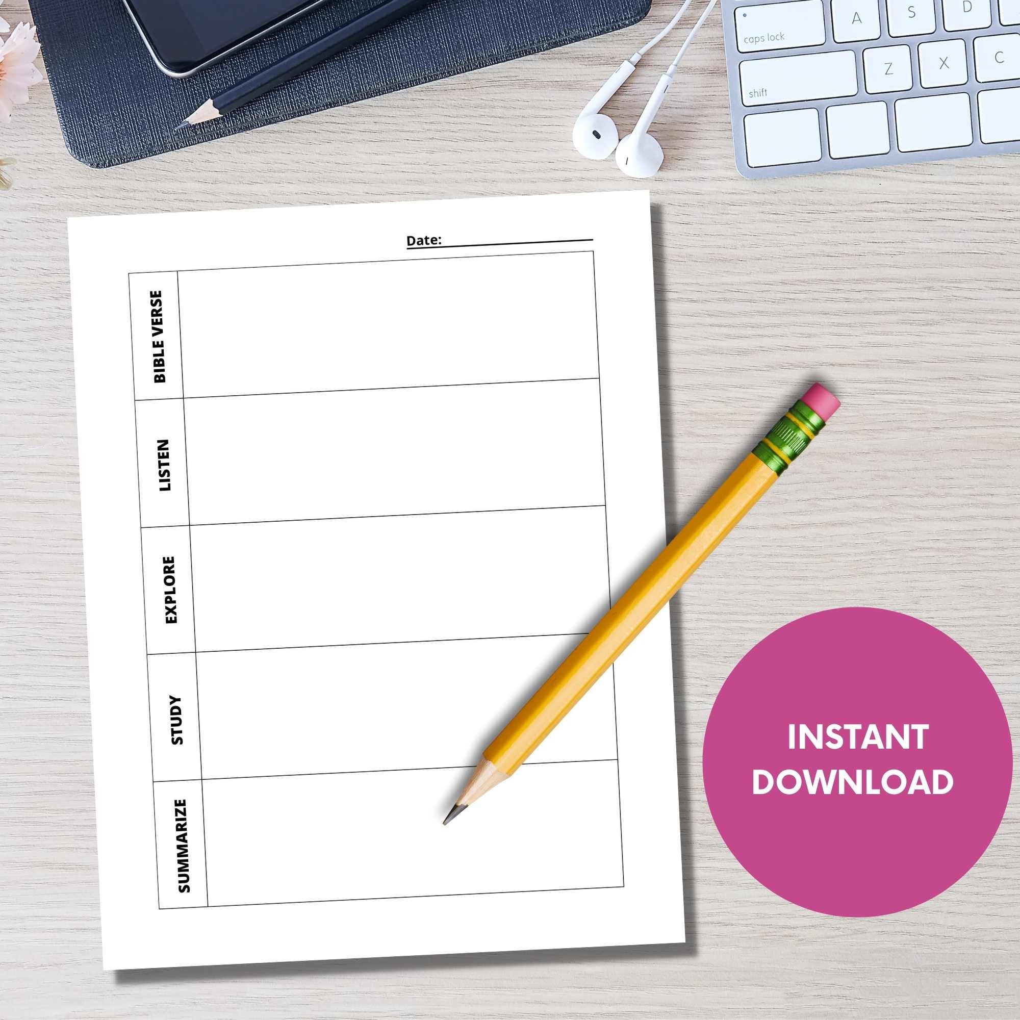 Printable BLESS Bible Study Tool for Beginners,christian Devotional ...