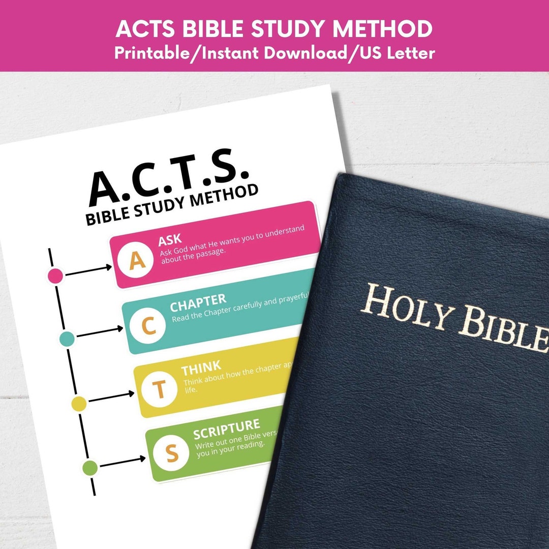 Printable ACTS Bible Study Tool for Beginners,christian Devotional ...