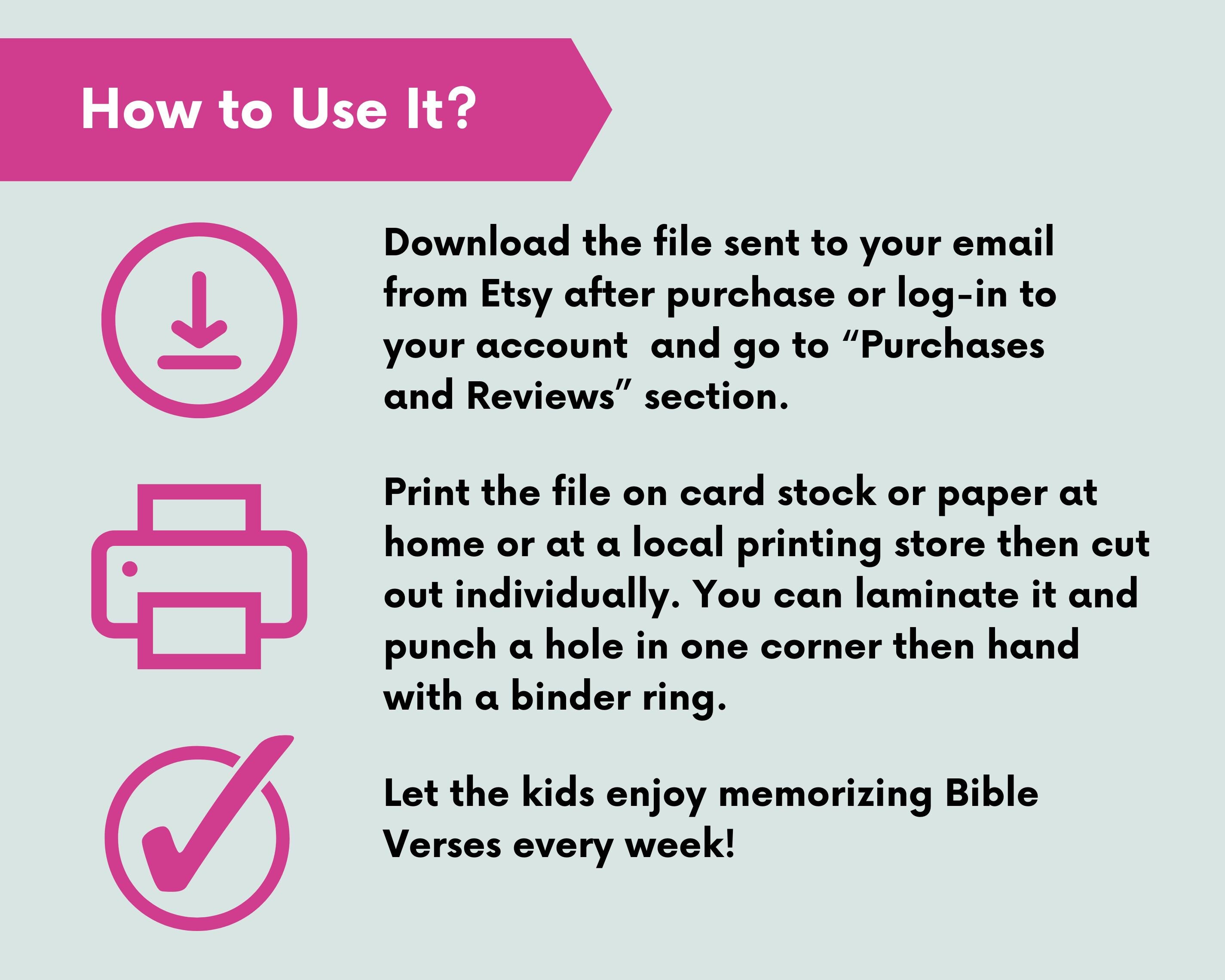 52 Bible Verse Scripture Flashcards Memory Verse,kids Christian ...