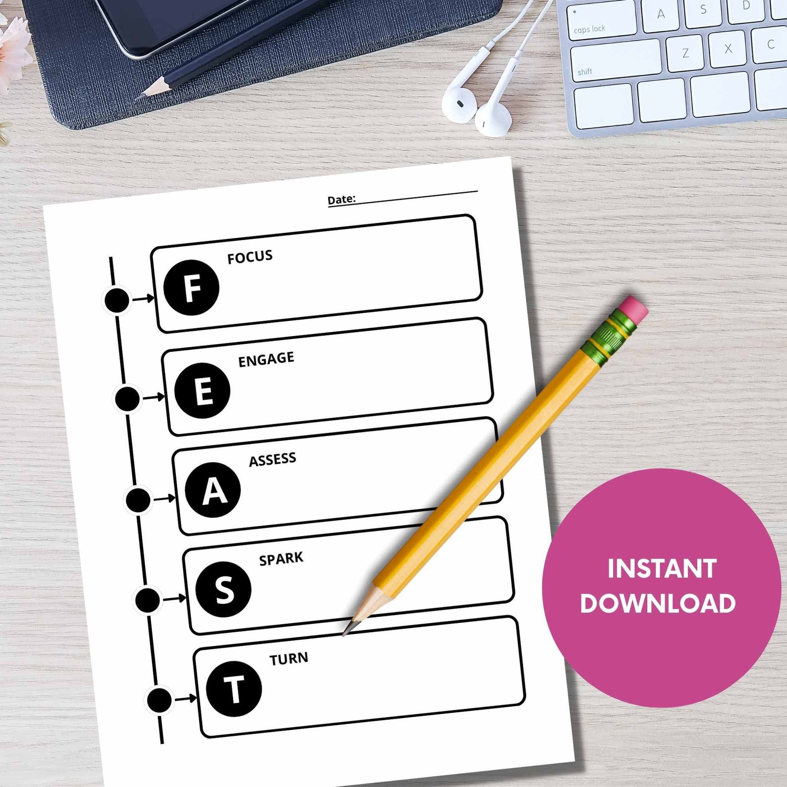 Simple Printable FEAST Devotional Template Tool,christian Bible Study ...