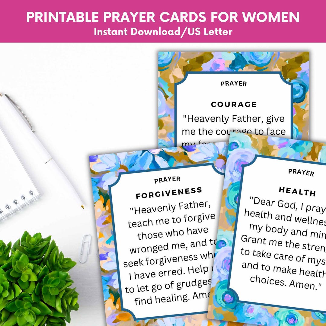 31-day Prayer Cards for Women: Christian Encouragement (printable) - Etsy