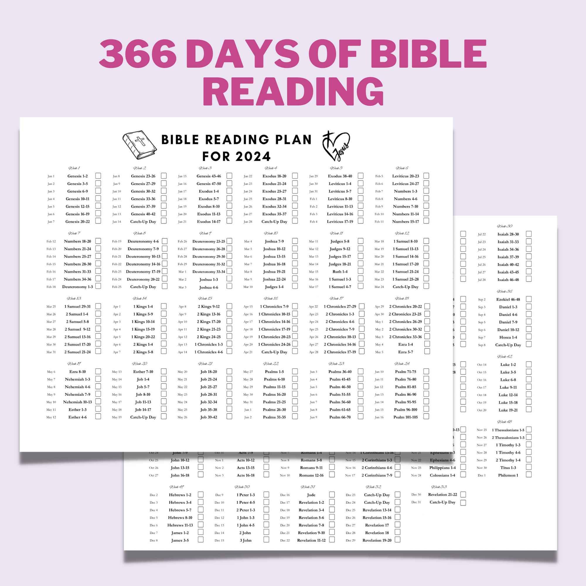 2024 Old and New Testament Bible Reading Plan for Christians,read the ...