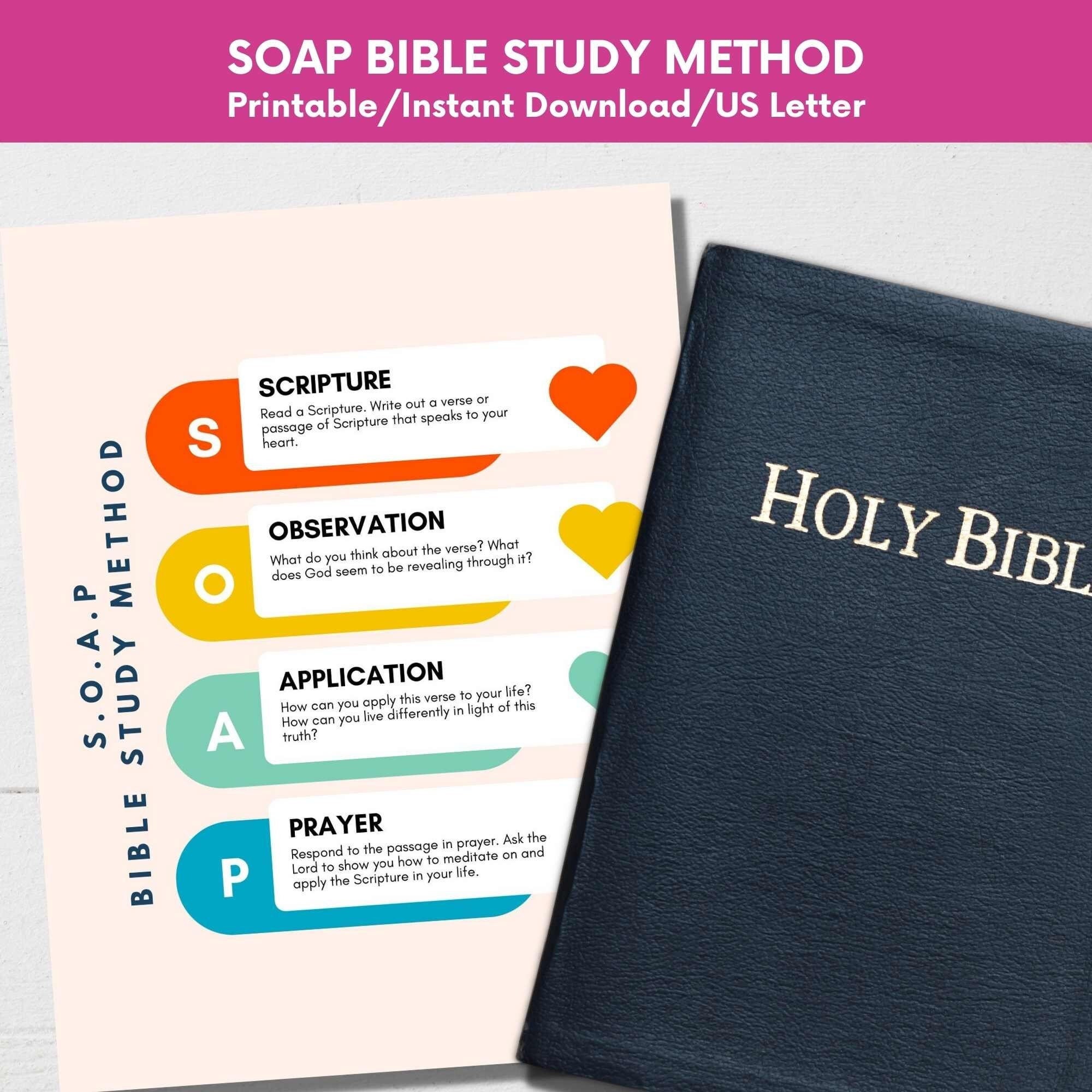 Printable SOAP Devotional Template for Youth Group,christian Bible ...