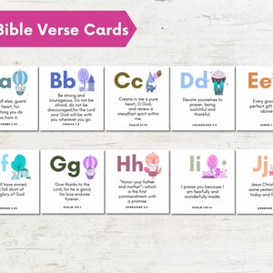 Kids ABC Animal Bible Verse Cards, Scripture Flashcards Colored, Memory ...