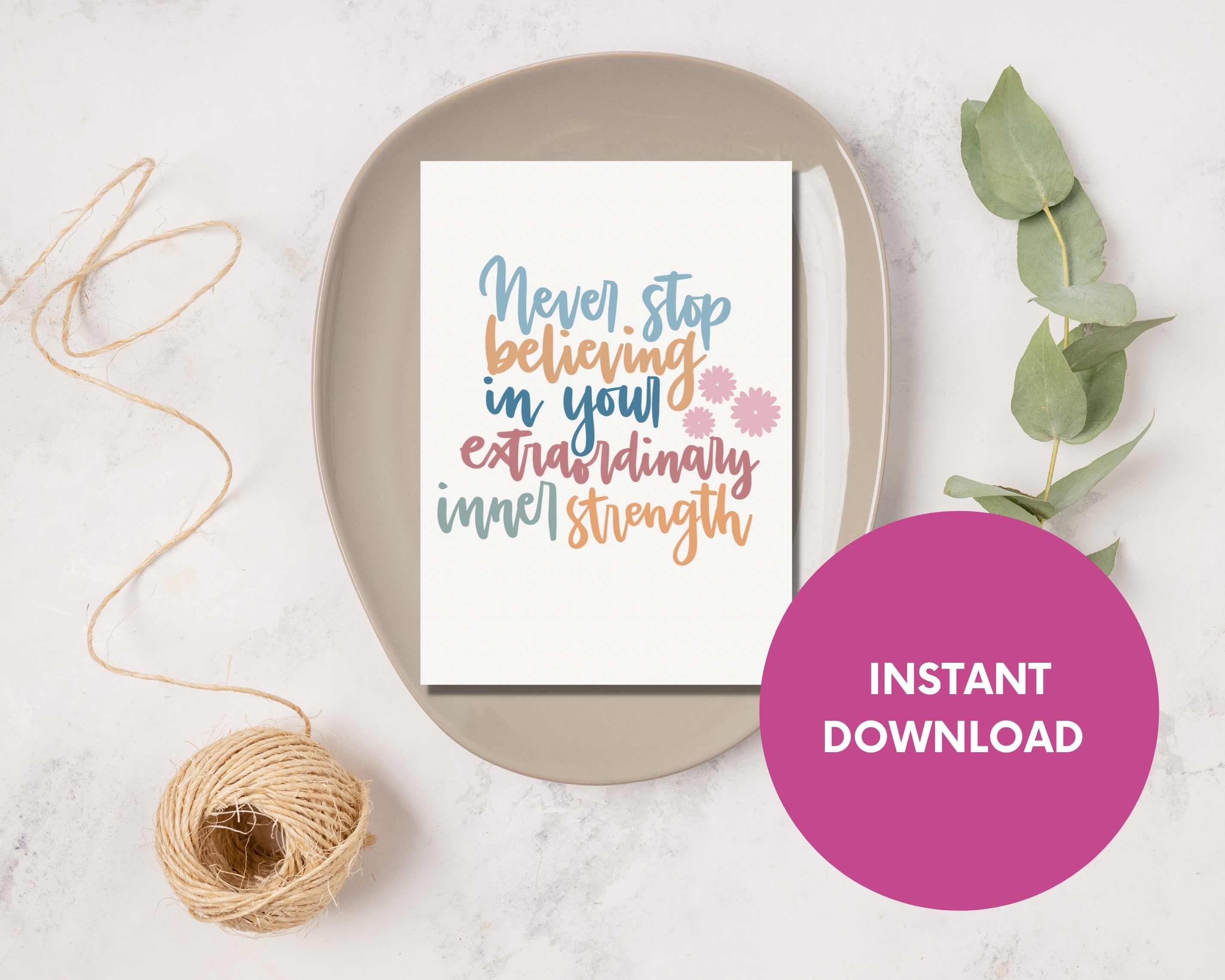 Printable Get Well Soon Cancer Card,empathy Encouragement Thinking of ...