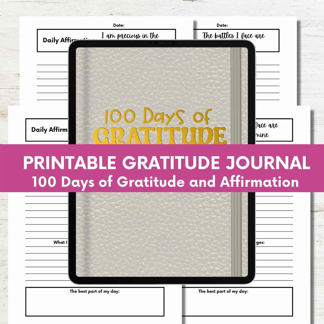 Simple Minimalist Printable Gratitude Journal for Christian Women Teen ...