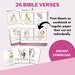 Kids ABC Animal Bible Verse Cards, Bible Verse for Kids, Memory Verse ...