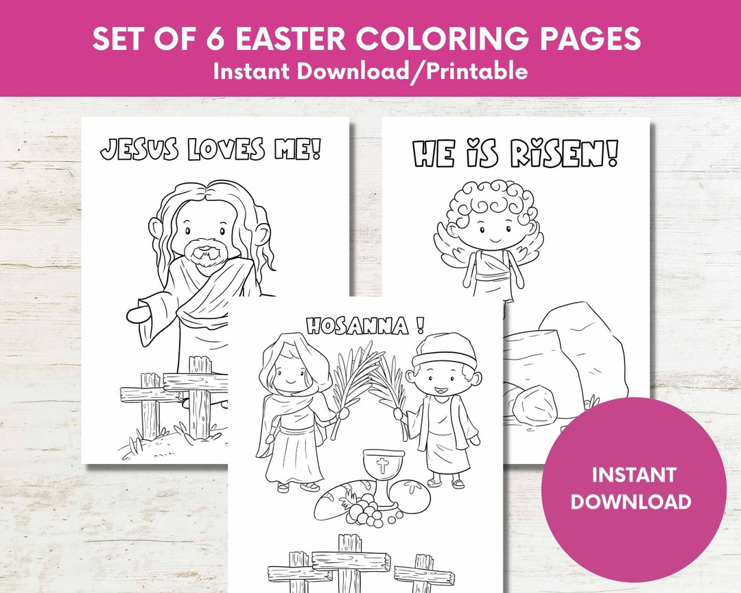 Set of 3 Kids Sunday School Easter Activity,holy Week Printable ...