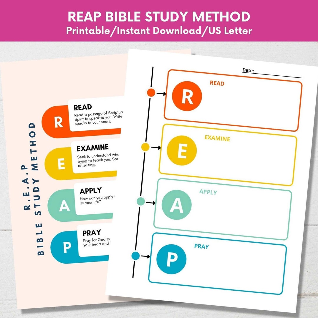 Printable REAP Bible Study Method for Youth Group,christian Bible Study ...