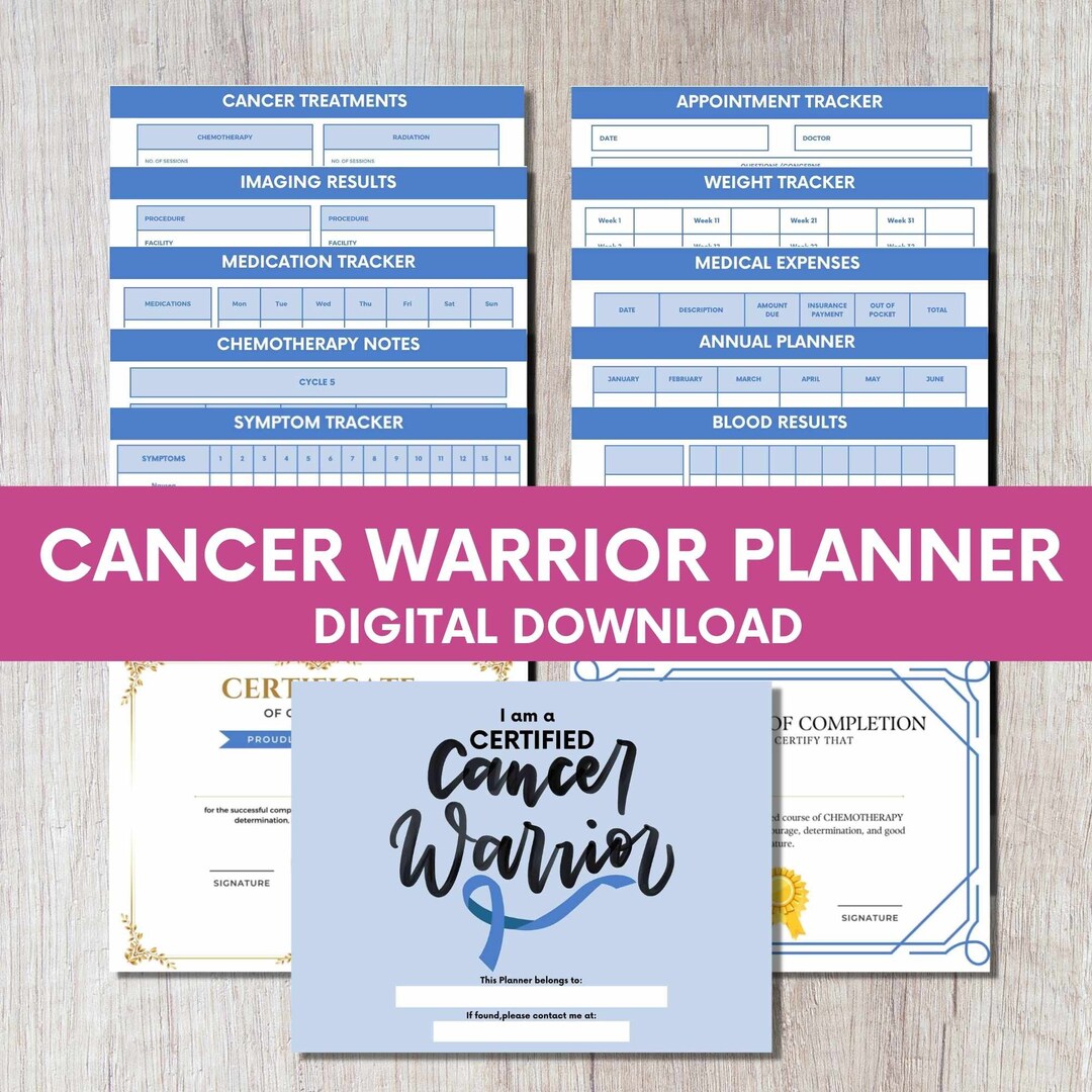 Colon Cancer Planner: Medical Tracker, Survivor Gift (digital Download ...