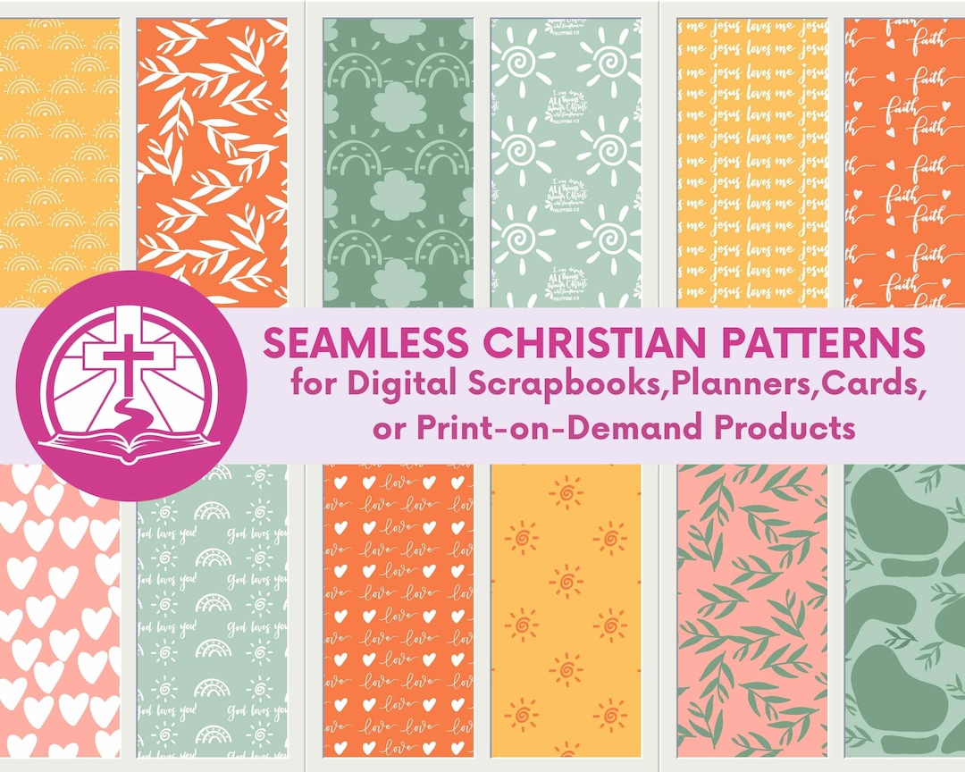 10 Soft Boho Digital Paper Pack Christian Seamless Pattern Designs ...