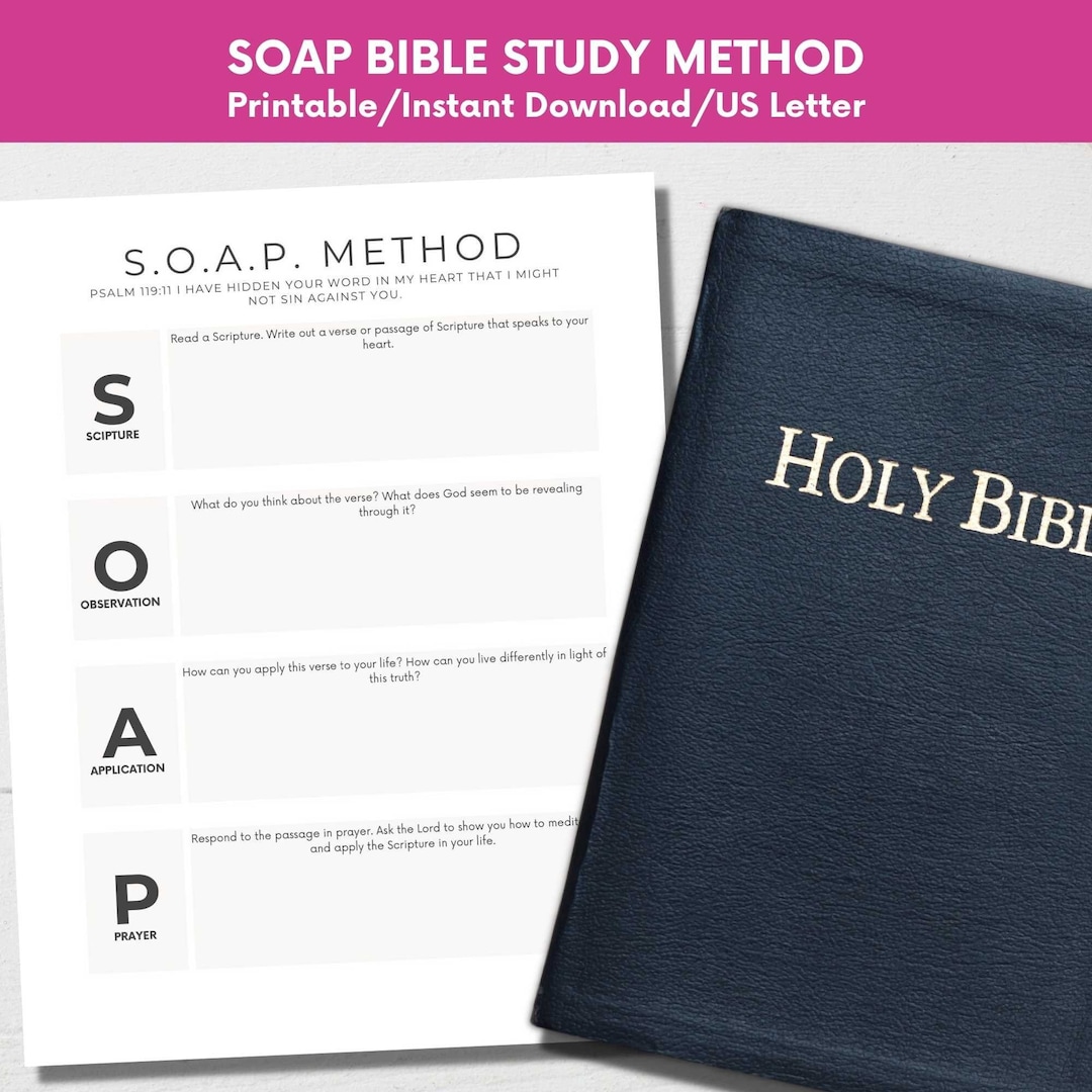 Simple Printable SOAP Devotional Template for Women,christian Bible ...