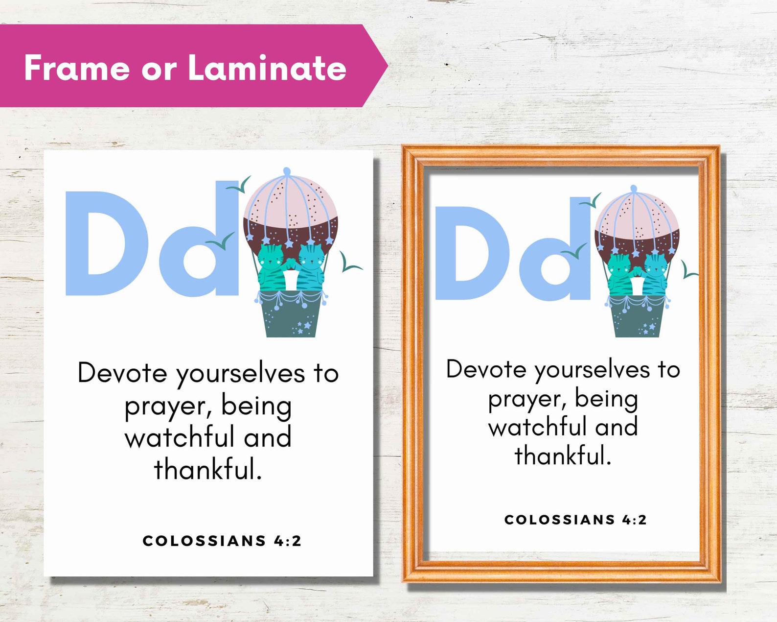 Kids Printable Alphabet Bible Verse Cards From A to Z,ABC Scripture ...