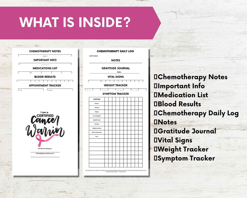 Printable Cancer Journal for Cancer Warriors,breast Cancer Gift Idea ...