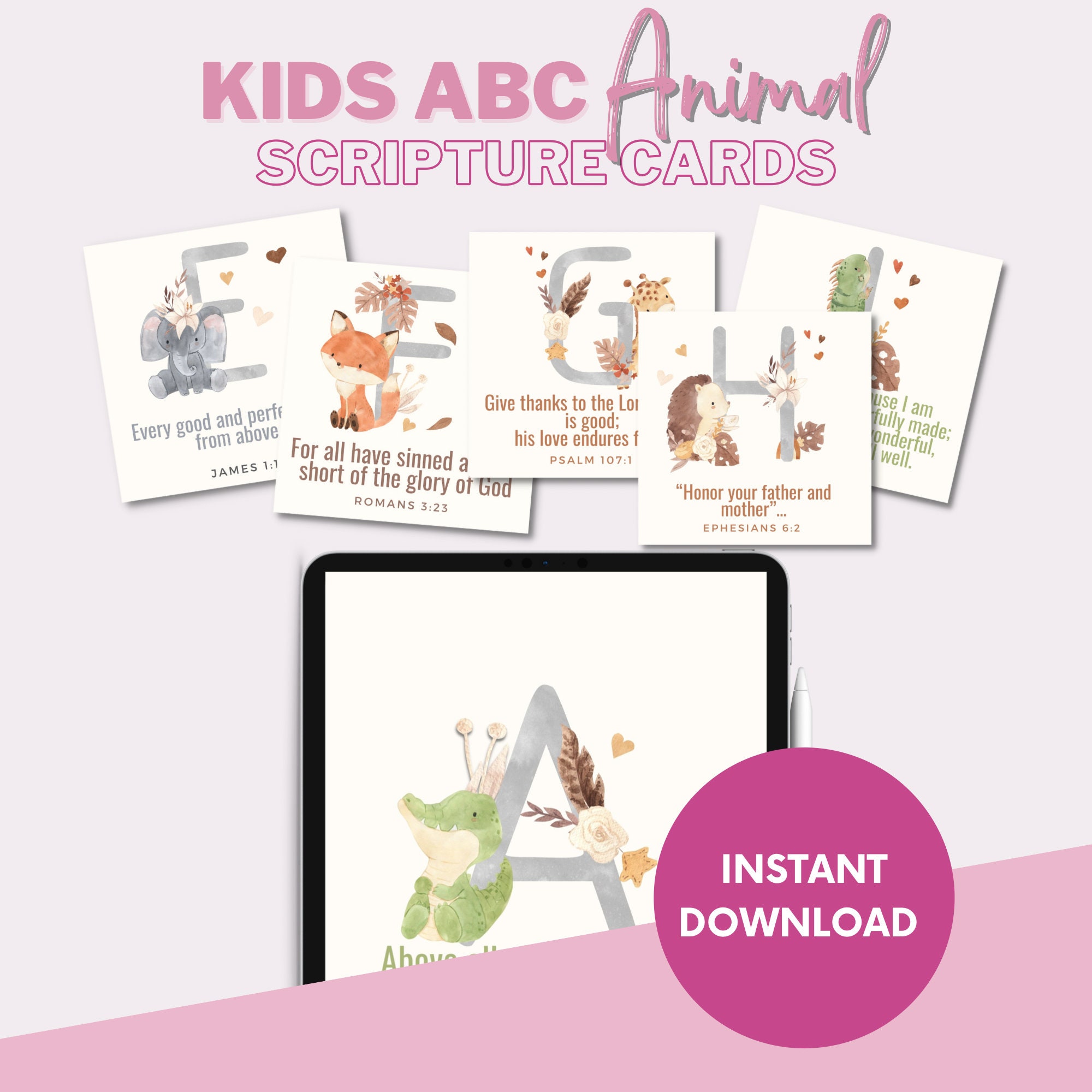 Alphabet Bible Verses for Kids Scripture Cards Abcprintable - Etsy