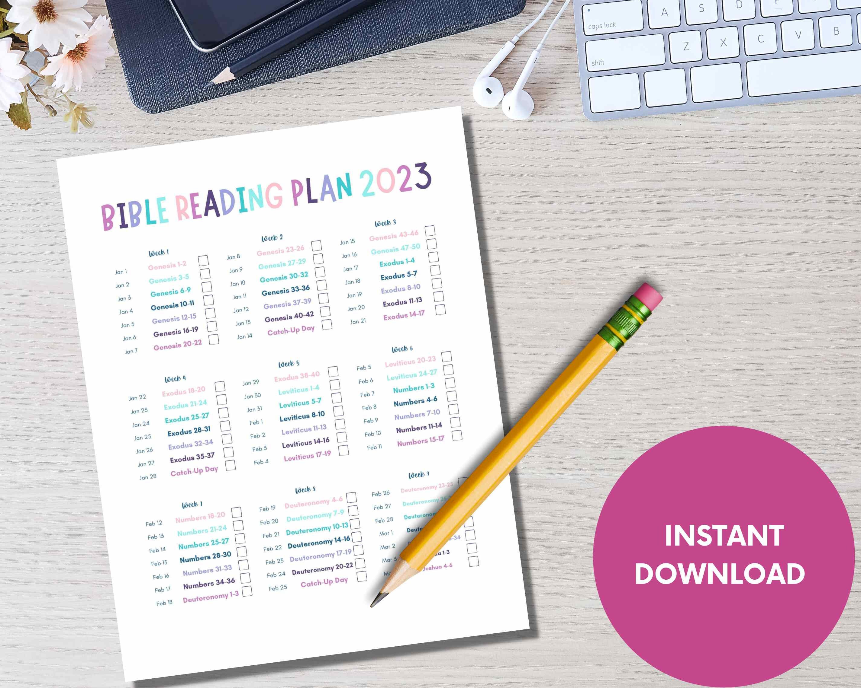 2023 Old and New Testament Bible Reading Plan for - Etsy