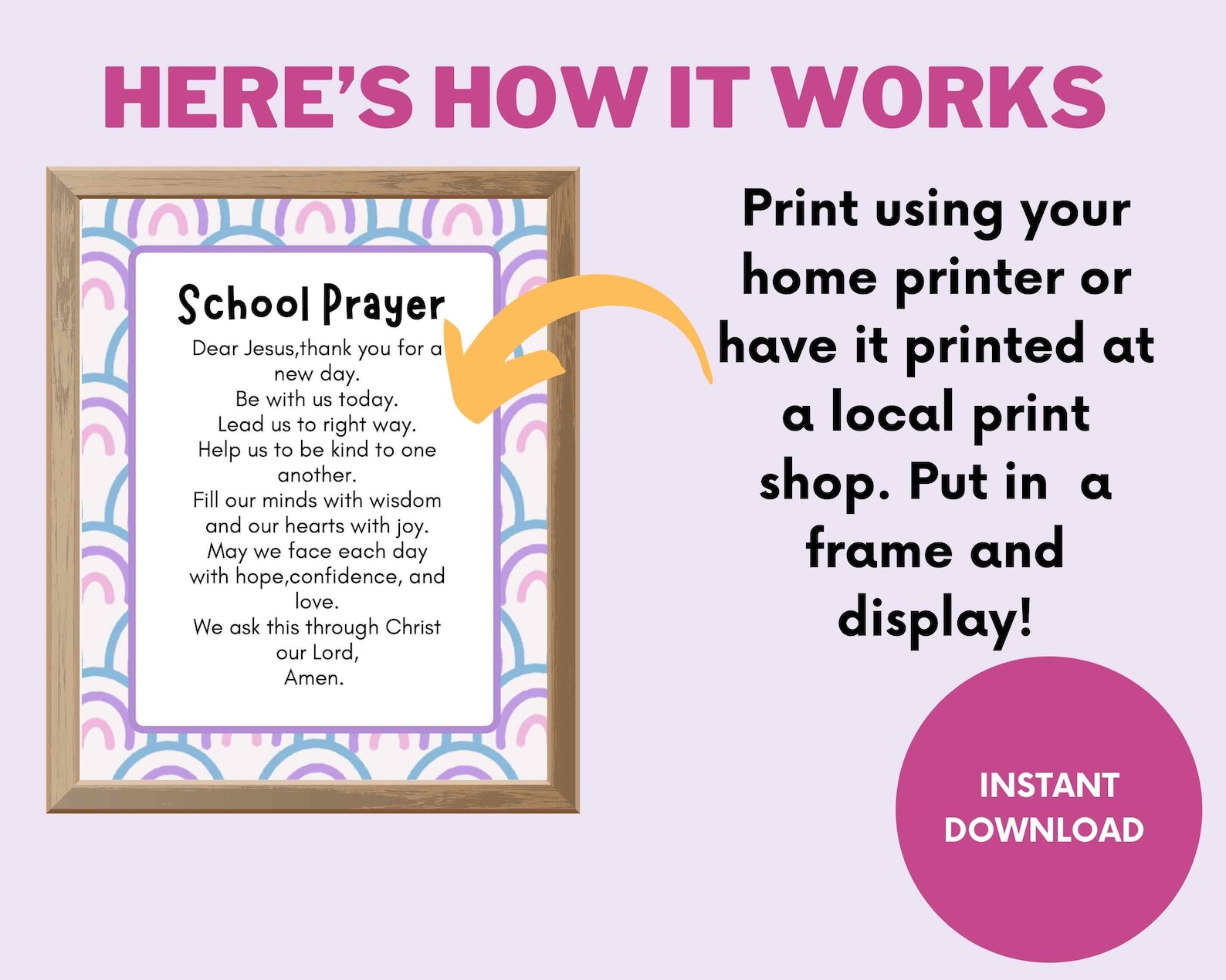 School Prayer Printable: Christian Classroom Decor (digital Download ...